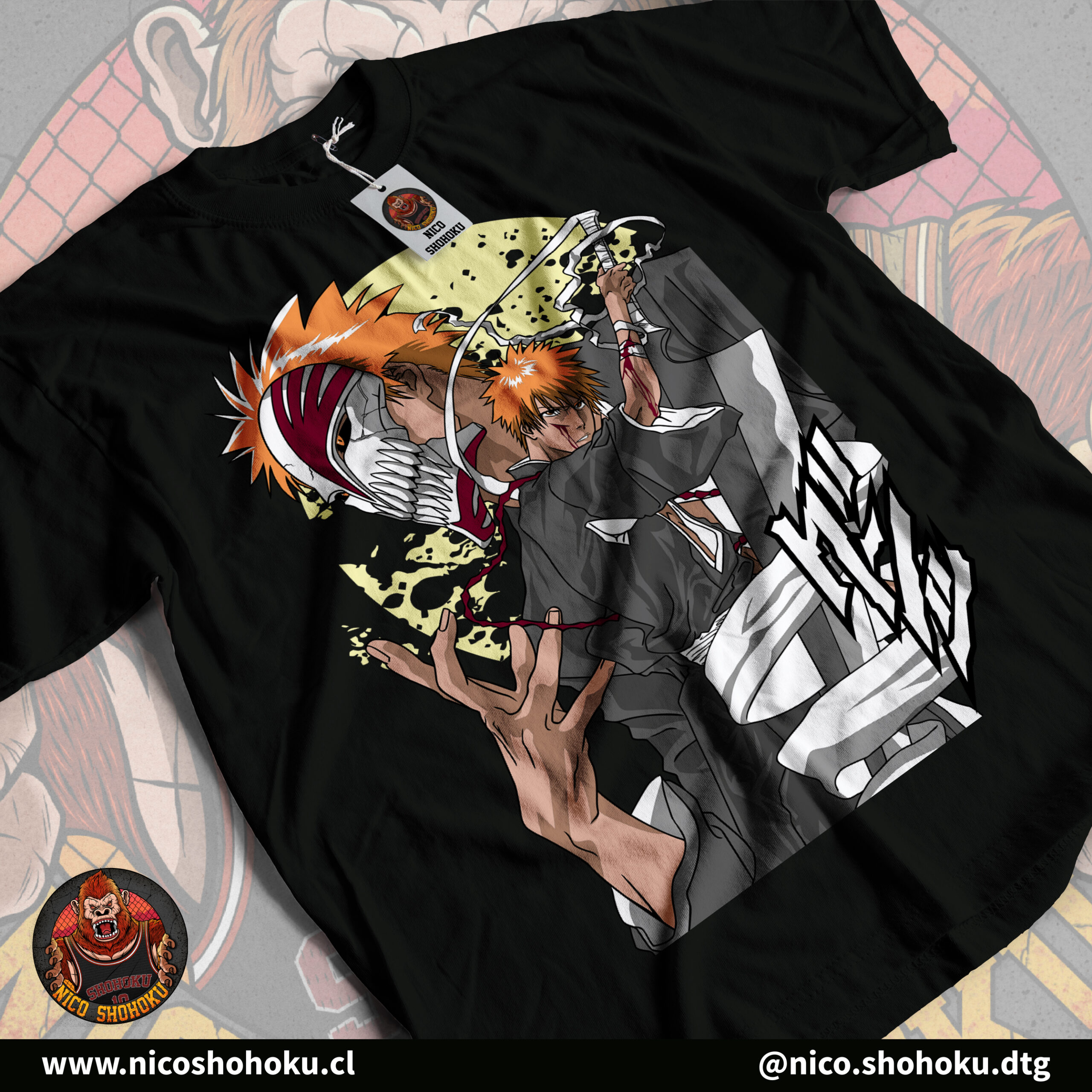 Polera Algodón - Ichigo Kurosaki (VL) - Nicoshohoku